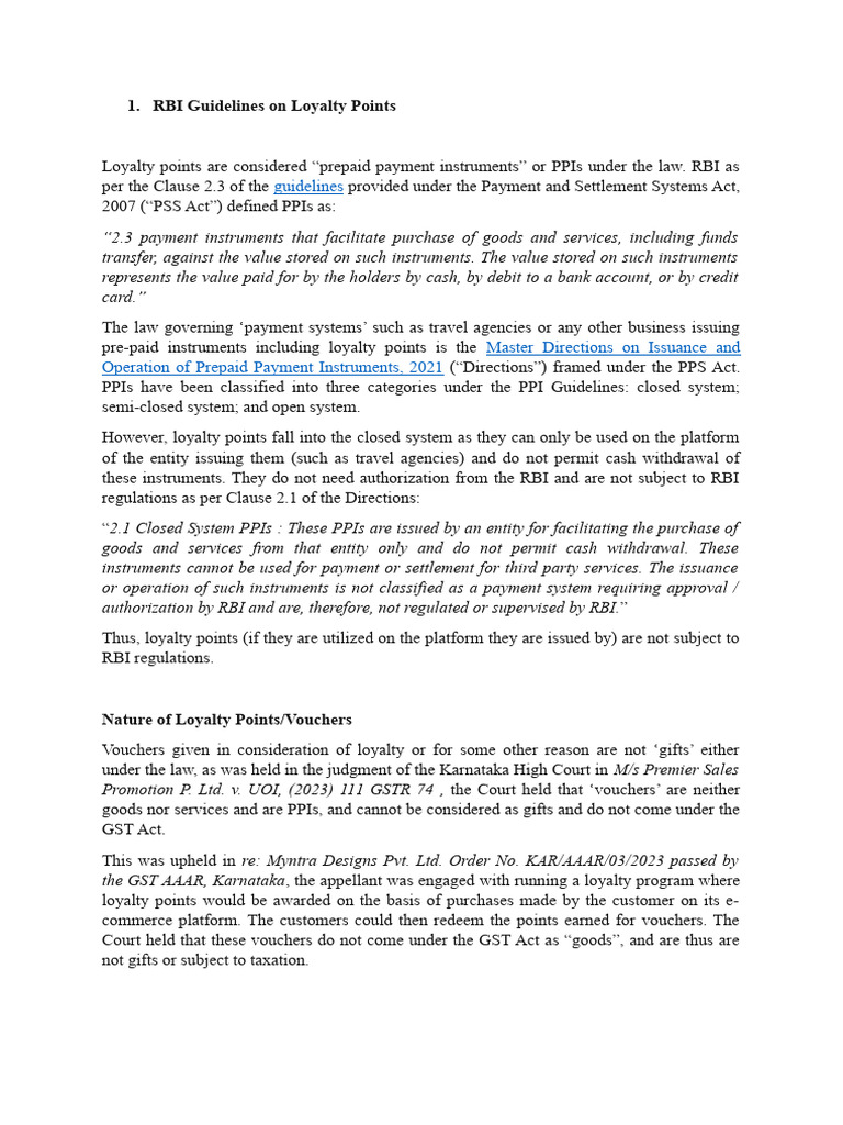 Guidelines On Loyalty Points | PDF | Payment Protection Insurance | Payments