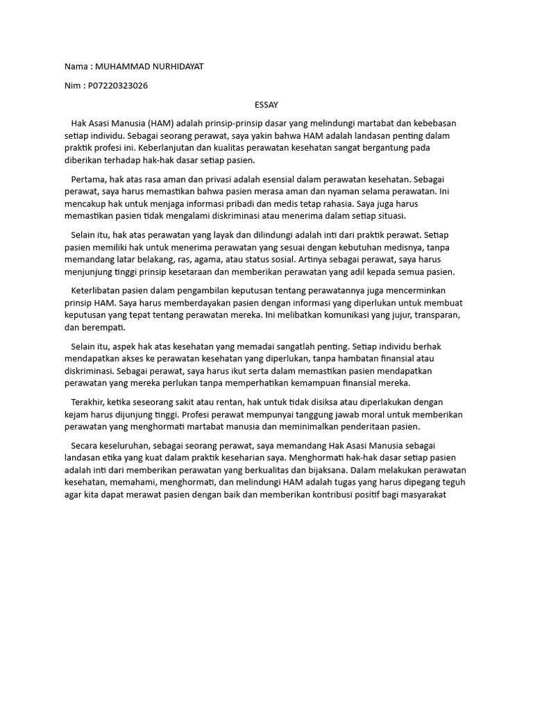 26 - Muhammad Nurhidayat - Usbjj Paser ESAI AGAMA | PDF