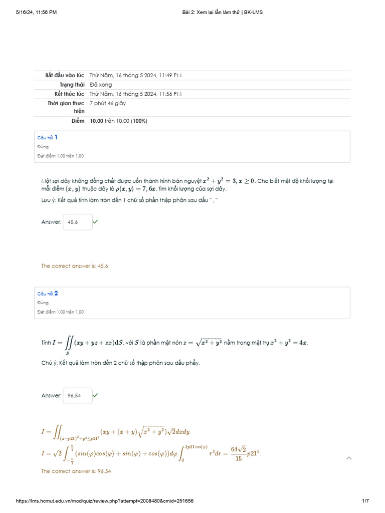 Thầy Phương Quiz 2 | PDF