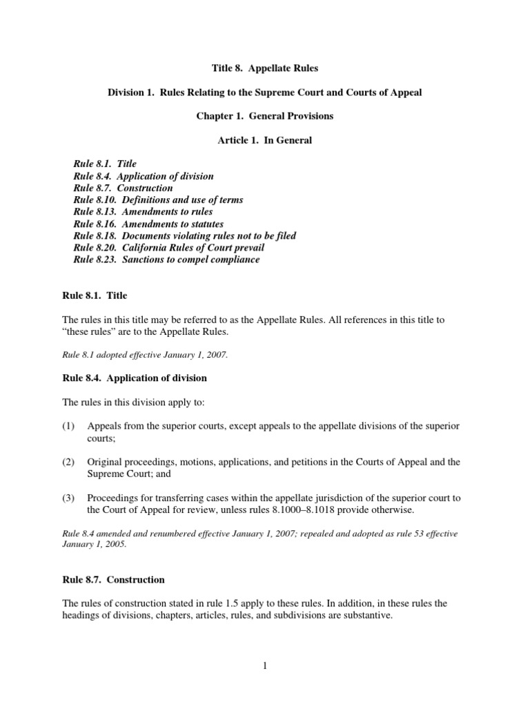 Title 8 | PDF | Brief (Law) | Appeal