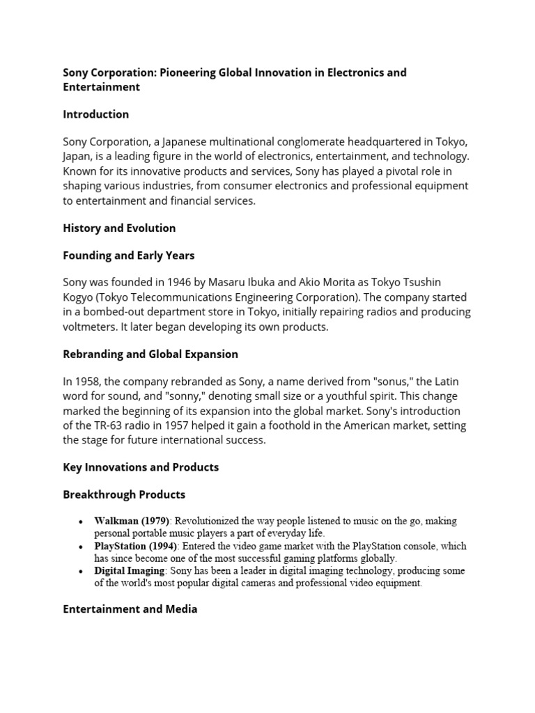 Sony Pdf Sony Computing