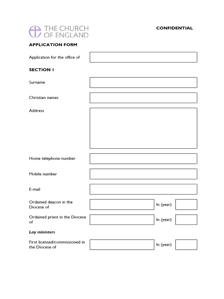 Grace Clergy-Application-Form | PDF | Child Protection | Justice