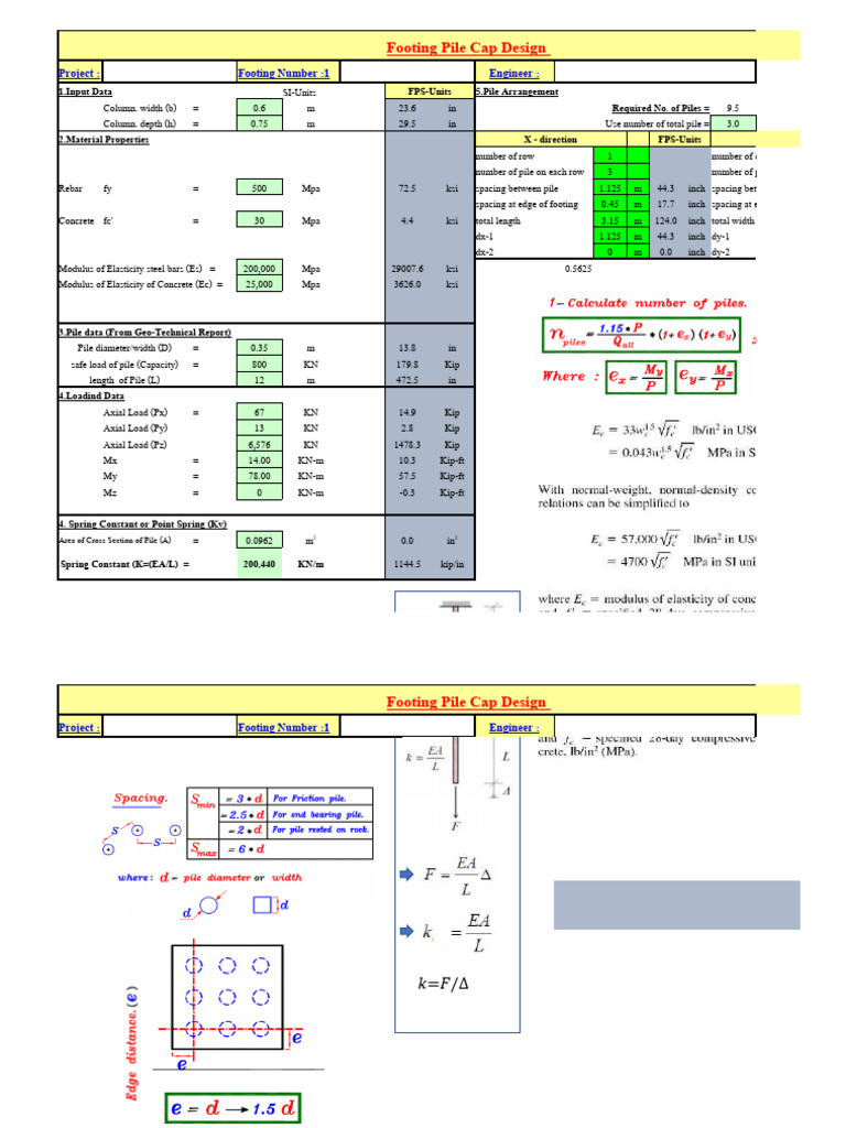Pile Cap Design Calculations With CSI SAFE | PDF | Deep Foundation | Column