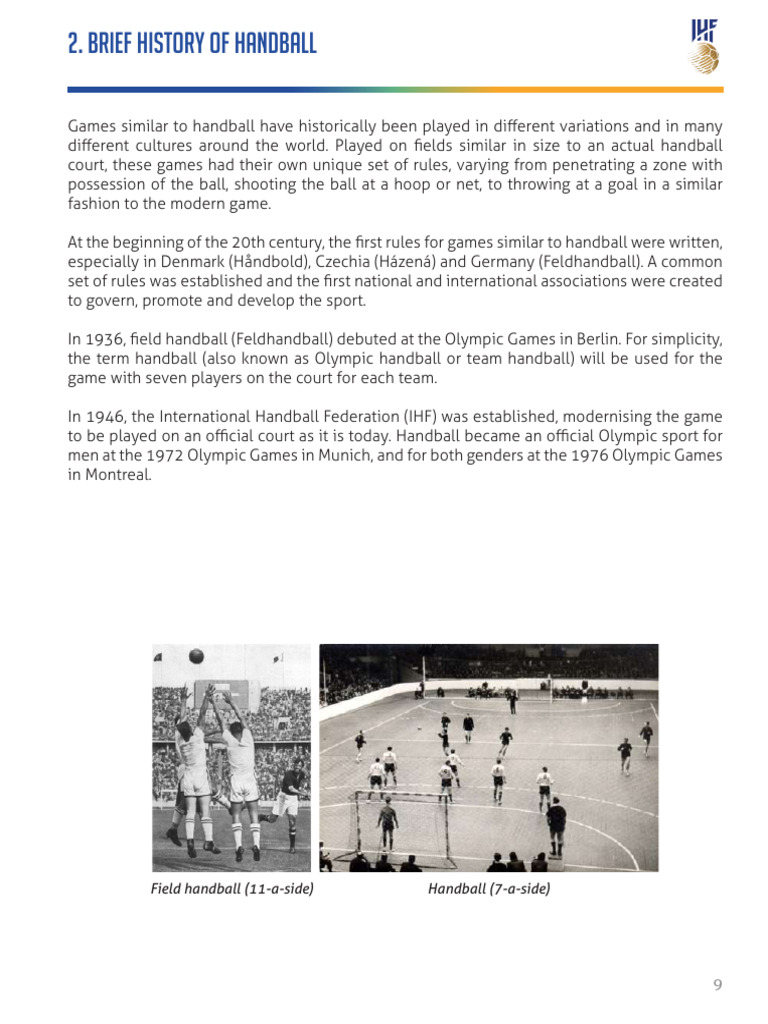 Brief History of Handball | PDF | International Sports Competitions ...