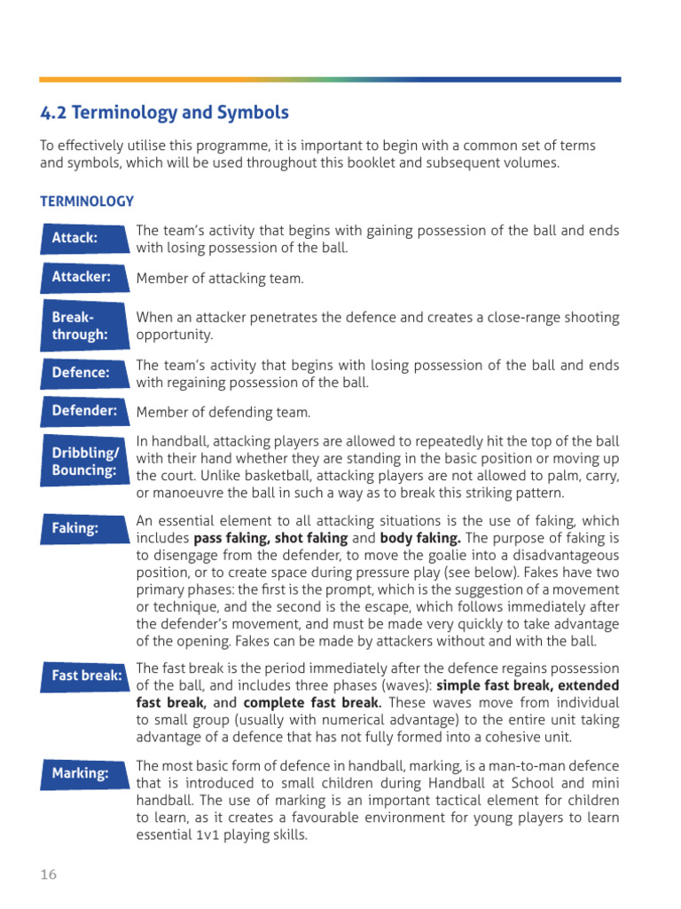 Terminology and Symbols | PDF | Defender (Association Football) | Sports