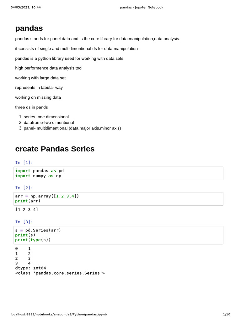 Unit2 - Pandas - Jupyter Notebook | PDF | Statistics | Data Analysis