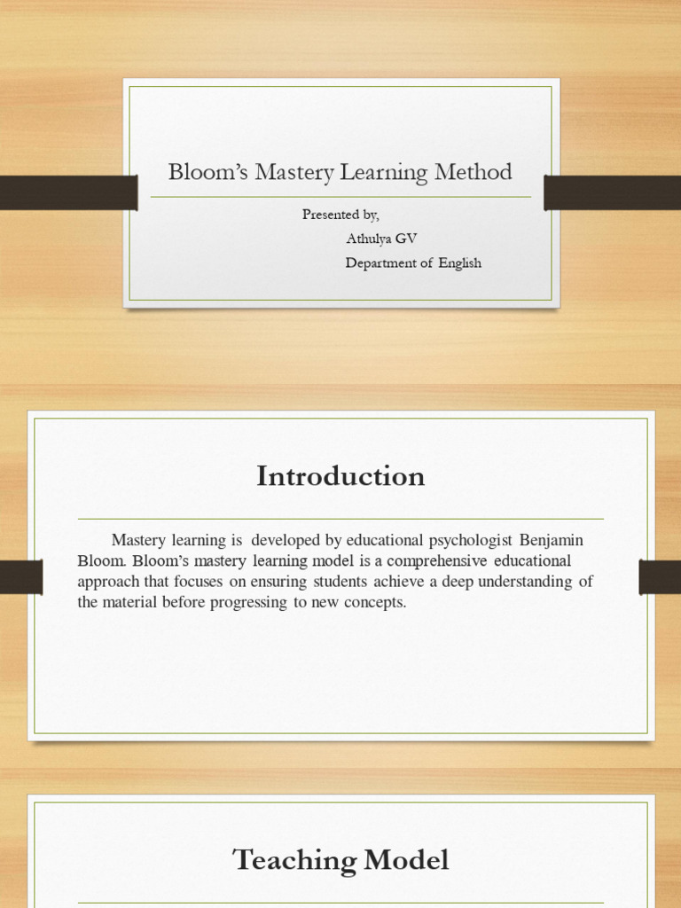 Bloom's Mastery Learning | PDF | Educational Assessment | Learning