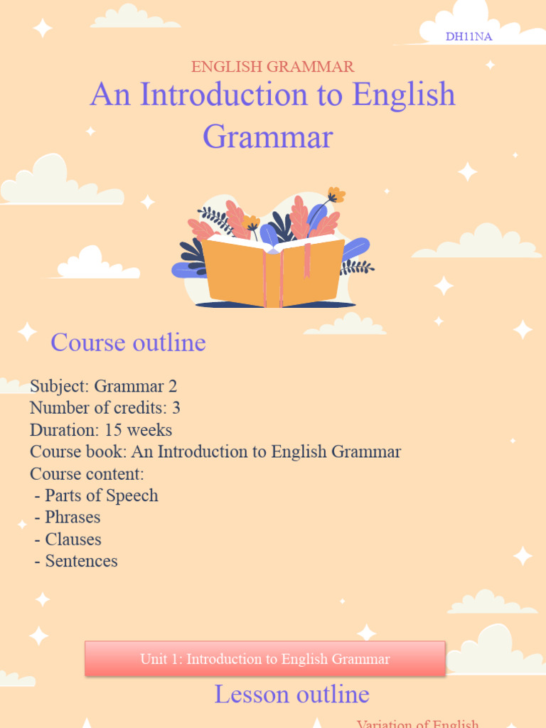 MODULE 1 An Introduction To English Grammar | PDF | Grammar | Word
