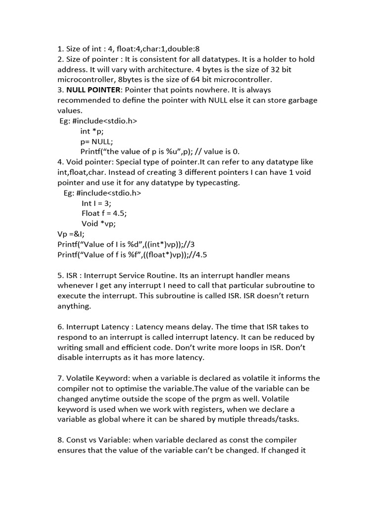Embedded C Pdf Pointer Computer Programming Integer Computer Science