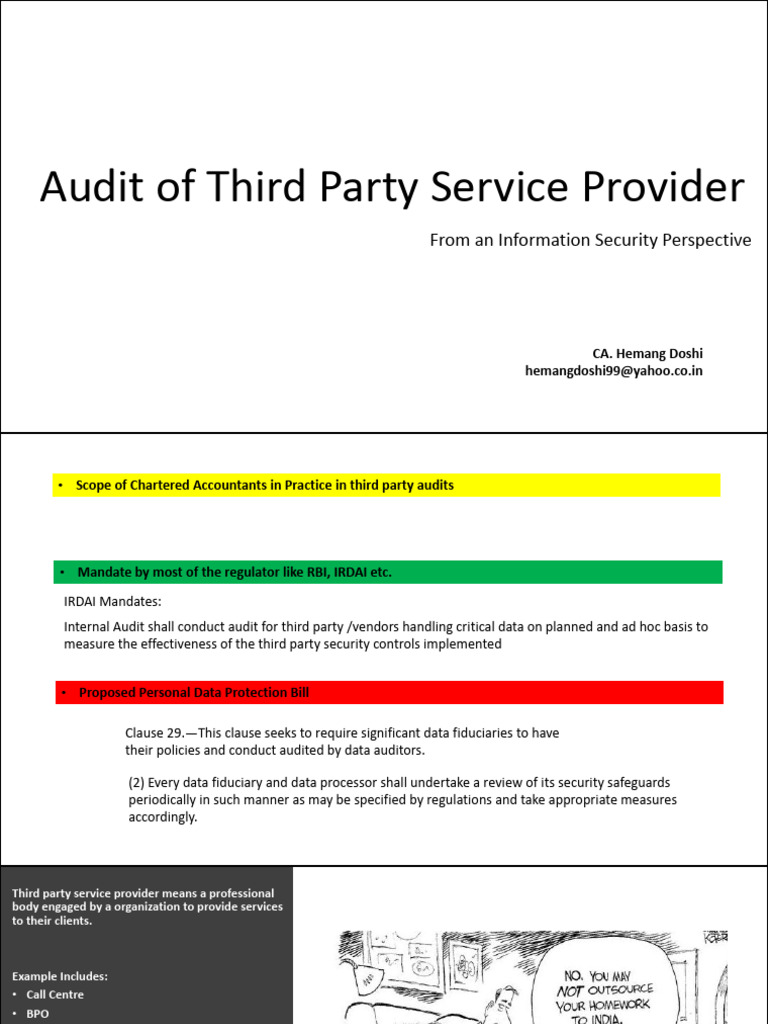 Third-Party-Service Provider-Audit | PDF | Information Security | Password
