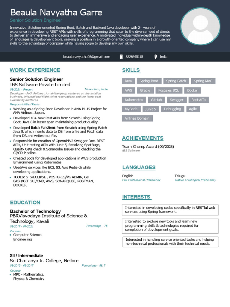 Navyatha Resume | PDF | Computer Programming | Software