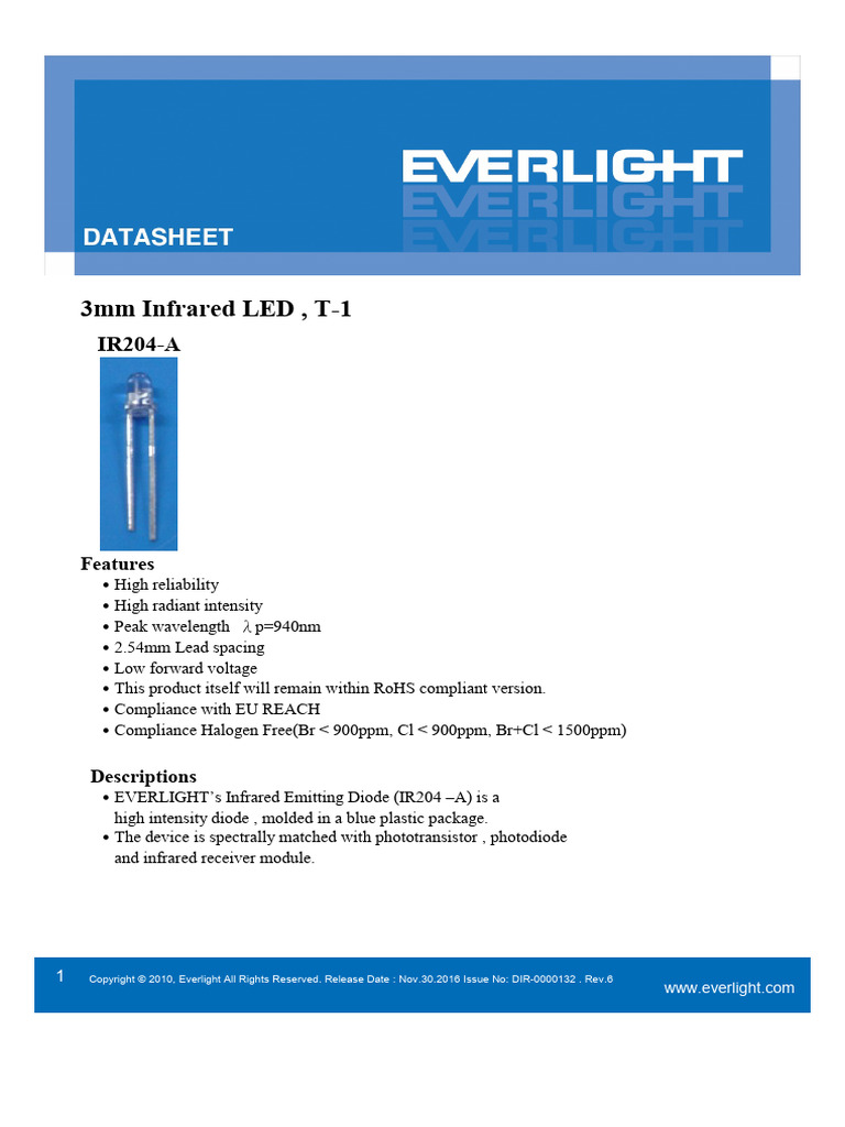 Abc - Everlight - Ever S A0003161355 1 1734987 | PDF | Electromagnetic Radiation | Optics