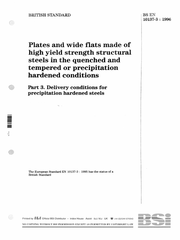 BS EN 10137-3_1996 | PDF
