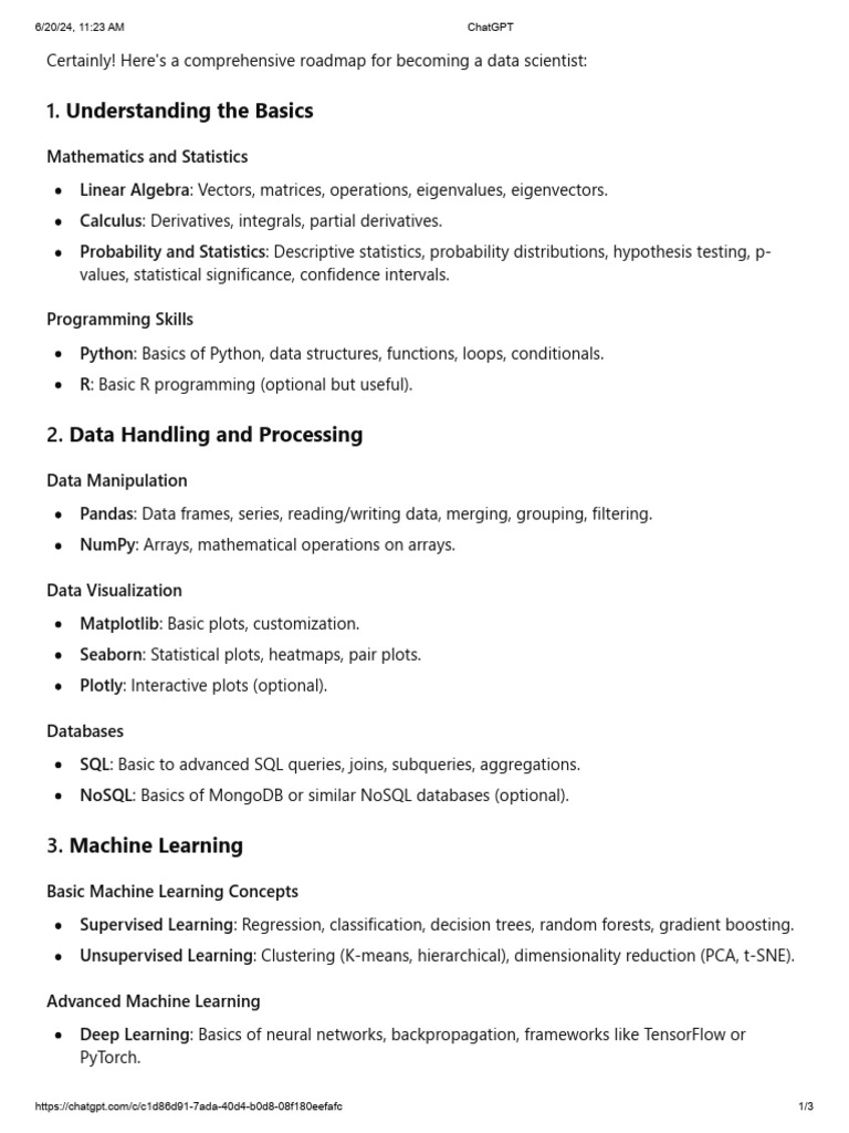 Data Science Pdf Machine Learning Statistics