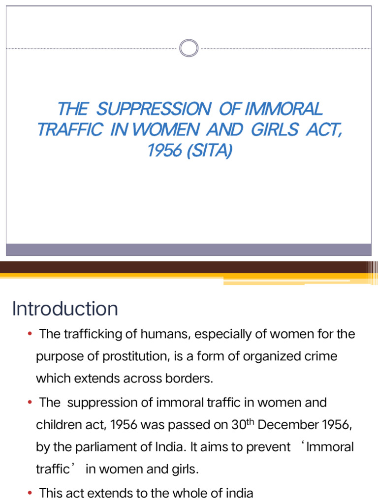 Suppression of Immoral Traffic in Women and Girls Act 1956 | PDF ...