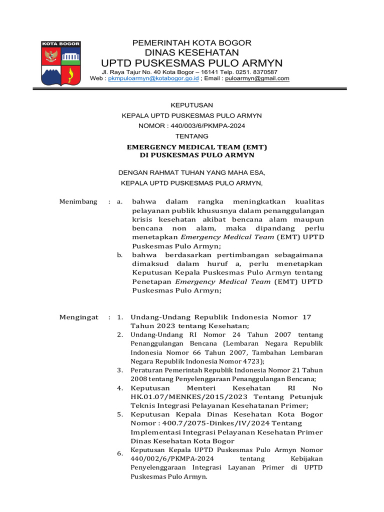 SK Emergency Medical Teams EMT PA | PDF