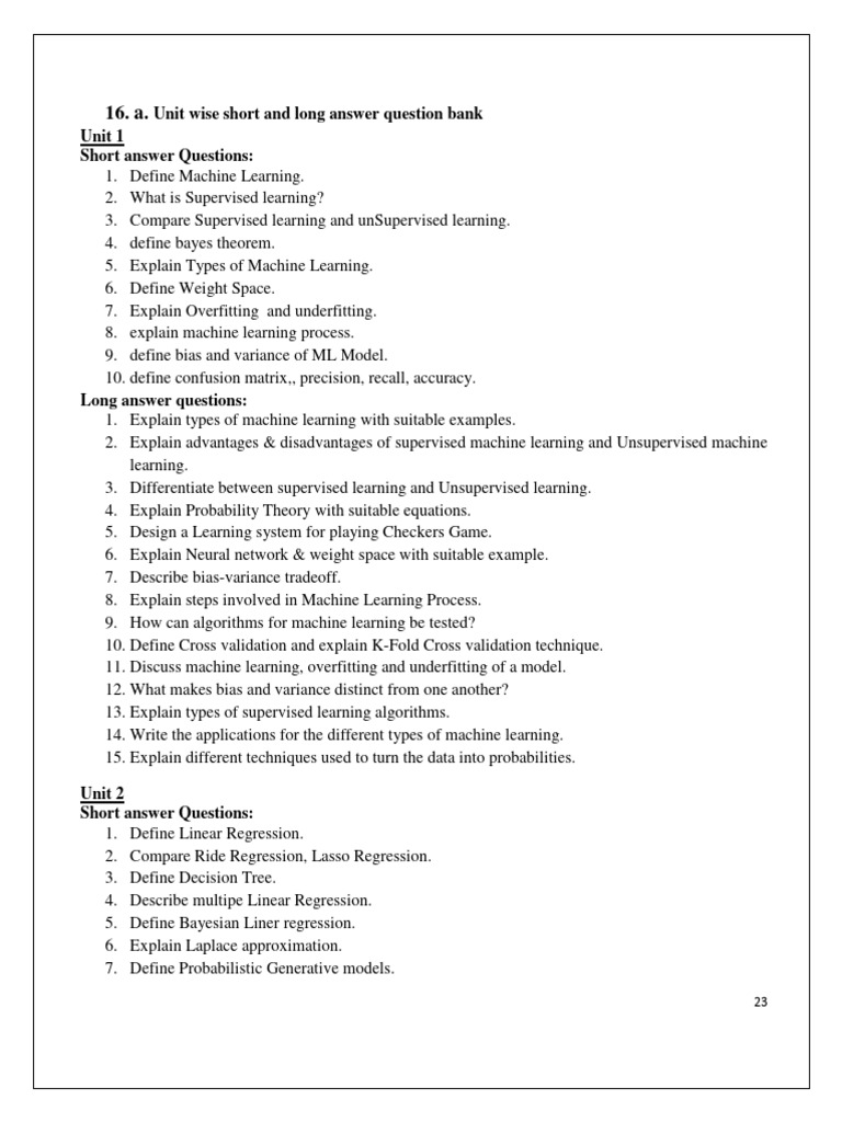 ML_questions | PDF | Machine Learning | Cluster Analysis