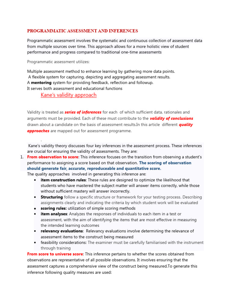 Kanes Validity Pdf Educational Assessment Statistical Inference