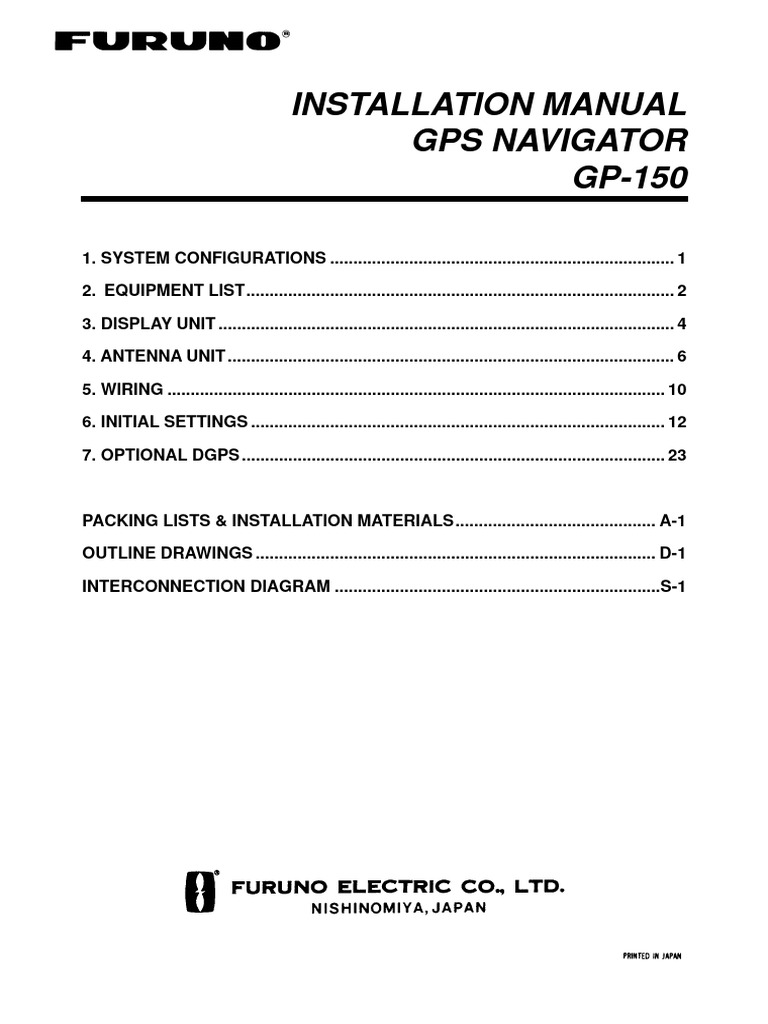 GP-150 GPS Navigator Installation Guide | PDF | Electrical Connector ...