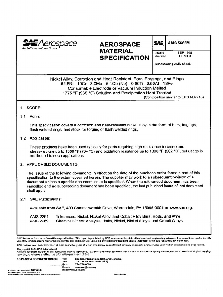 ams 5663 | PDF | Fracture | Alloy