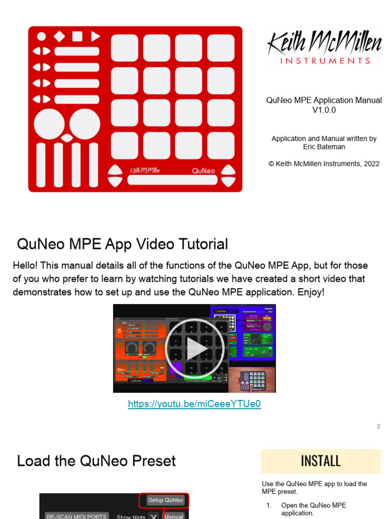 QuNeo MPE Application Manual | PDF | Application Software | Computing