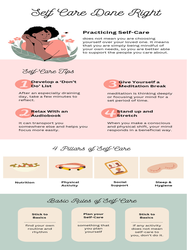 Self-Care Tips Infographic | PDF | Career & Growth | Lifestyle
