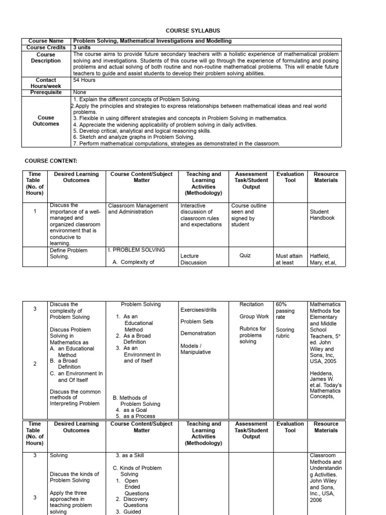 Problem Solving Mathematical Investigations and Modelling | PDF | Mathematics | Teachers