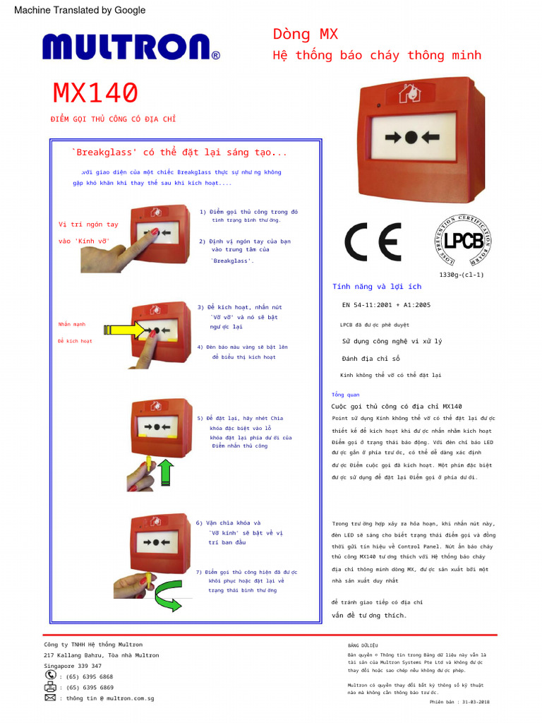 nút nhấn địa chỉ Multron MX140 V1.1 | PDF