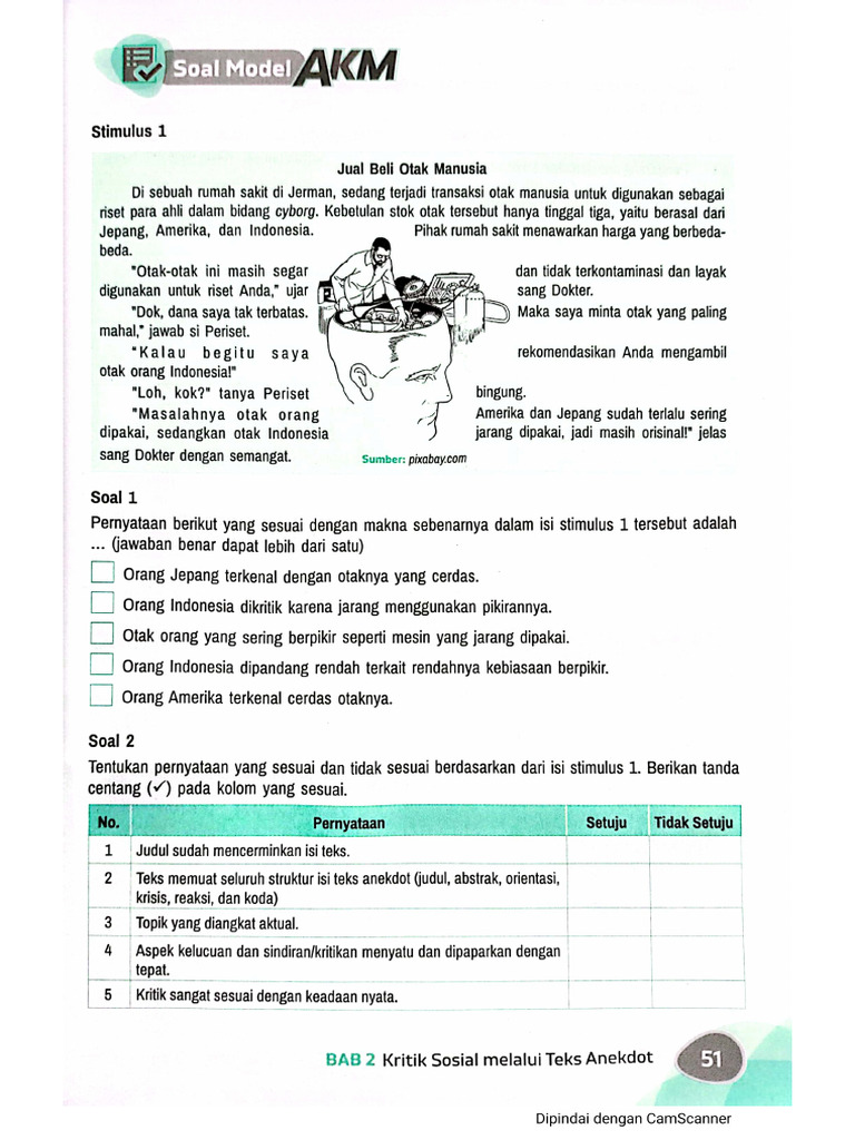 Soal AKM Teks Anekdot | PDF