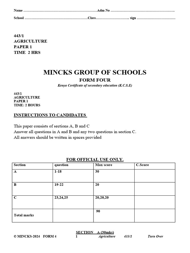 Agri PP1 QZ - 121822 | PDF | Agricultural Science | Food Industry