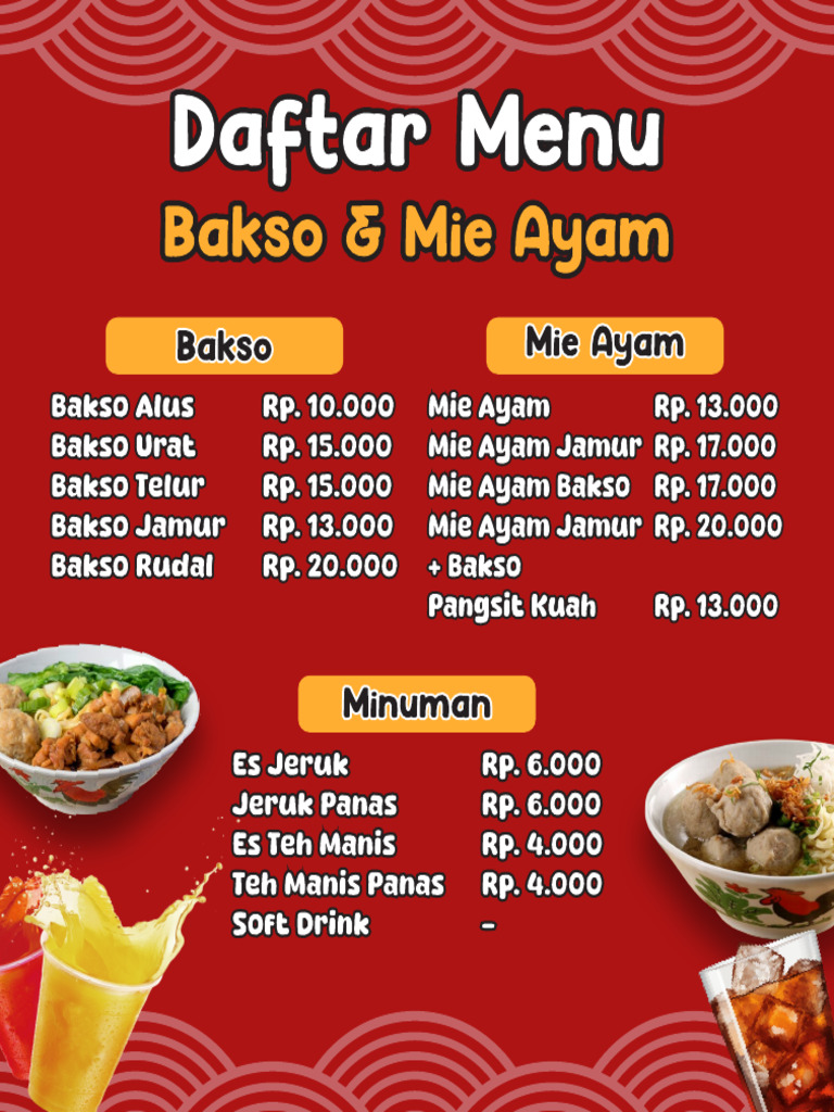 banner menu bakso mie ayam 60x70 | PDF