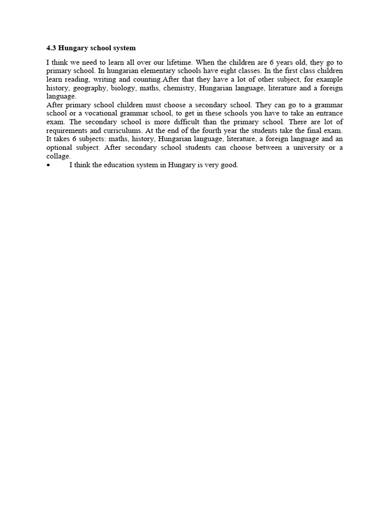 Overview of Hungary's Education System | PDF