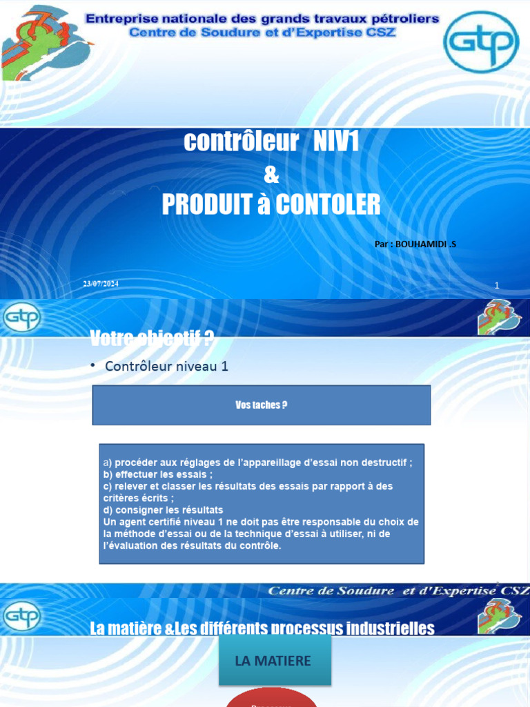 Technologie Soudage & Controle Pour Niveau 1 (Janvierl 2024) | PDF | Soudage | Construction