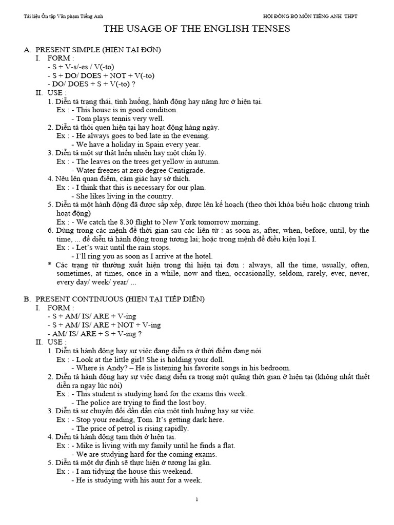 Tai Lieu On Tap Thi TN THPT | PDF