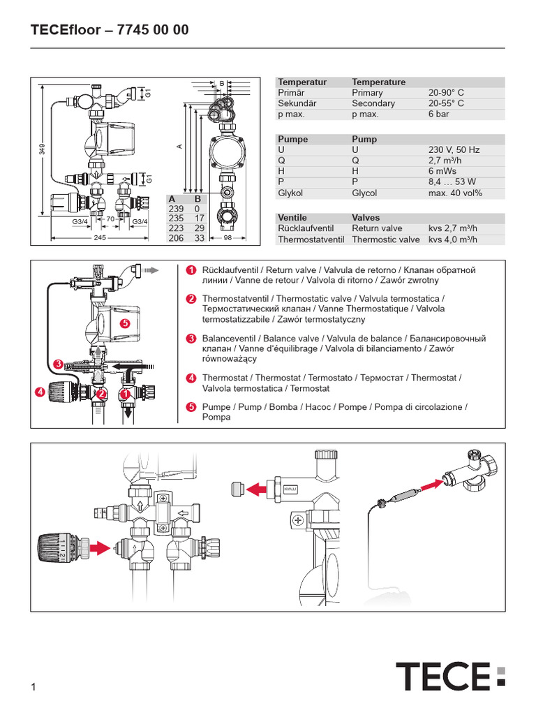 TECE Grup de Amestec 7745 00 00 Assembly Instruction | PDF