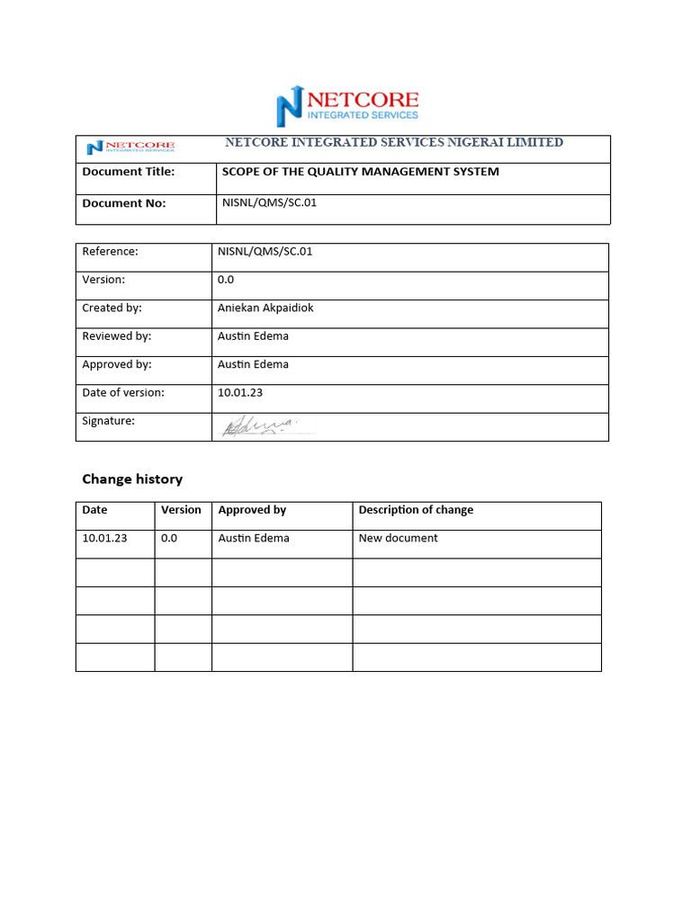 QMS Scope for Netcore Services | PDF | Quality Management System ...