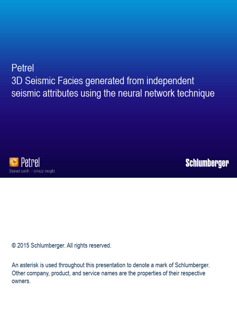 3d Seismic Facies Generated From Independent Seismic Attributes Using The Neural Network