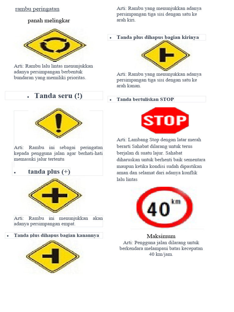 Rambu Peringatan | PDF