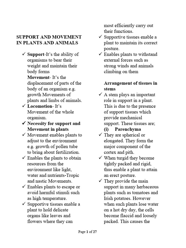 Biology Support Movement | PDF | Vertebra | Vertebral Column