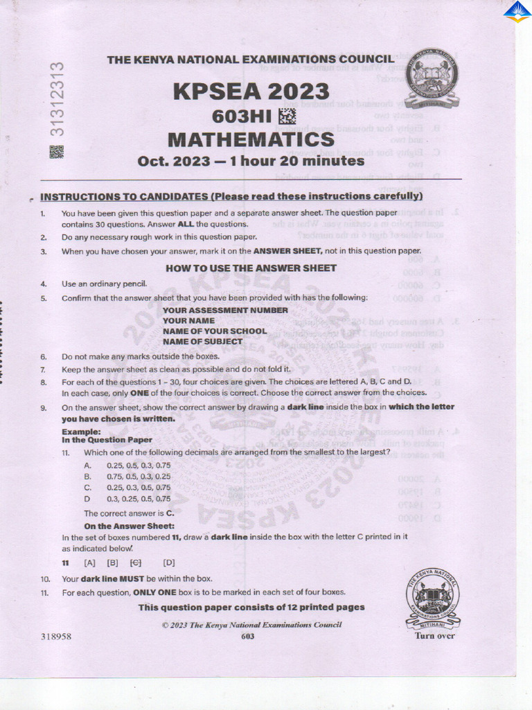 Mat Kpsea 2023 | PDF