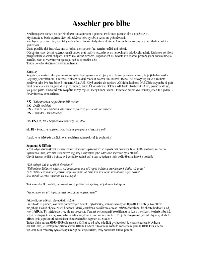 Assembler Pre Blbych | PDF