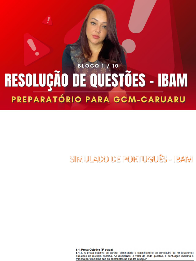 Bloco Ibam 1-10 | PDF