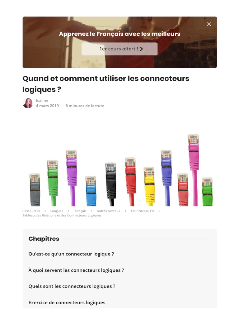 Utilisation des connecteurs logiques | PDF | Guy de Maupassant | Émile Zola