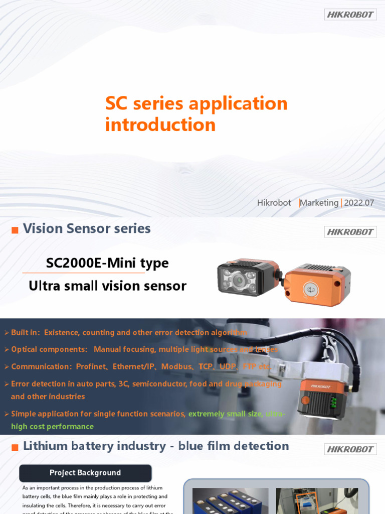 SC Series Application Introduction | PDF | Optical Character ...