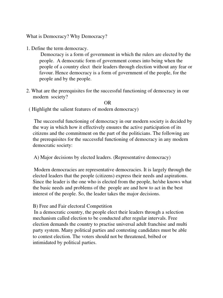 Understanding Democracy and Its Importance | PDF | Democracy ...