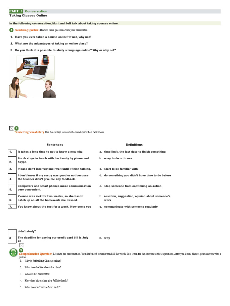 SL Level 4 - Weeks 1-2 | PDF | Conversation | Human Communication