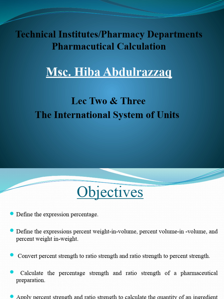 Presentation 2 | PDF | Mass Concentration (Chemistry) | Percentage