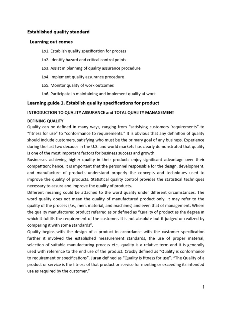 Understanding Quality Assurance Standards | PDF | Quality (Business ...