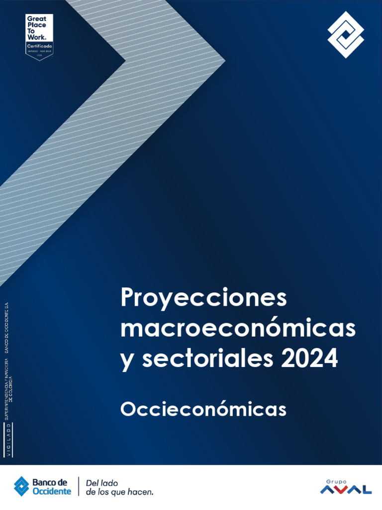 Proyecciones Macroeconómicas y Sectoriales 2024 - BOCC | PDF | Inflación | La política monetaria