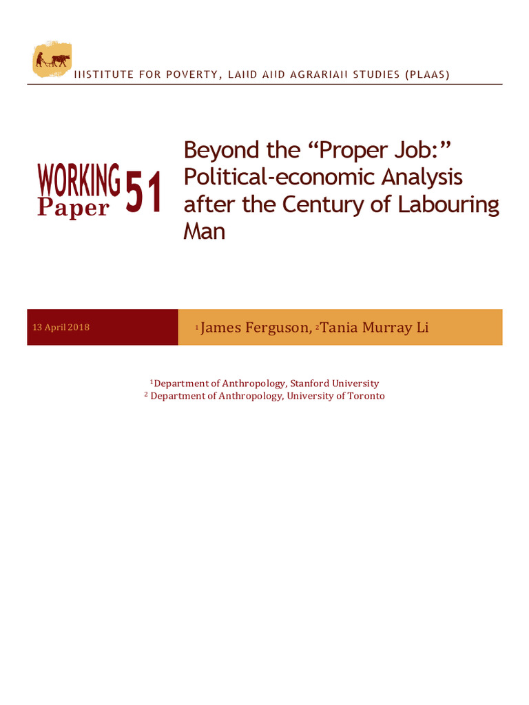 WP 51 Beyond The Proper Job 12 Apr 2tl2 FINAL | PDF | Workforce ...